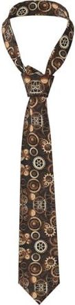 Generic Cravate tendance pour homme avec engrenages steampunk - &Eacute;l&eacute;gante et en polyester pour le travail, la vie quotidienne et les occasions sp&eacute;ciales - Noir