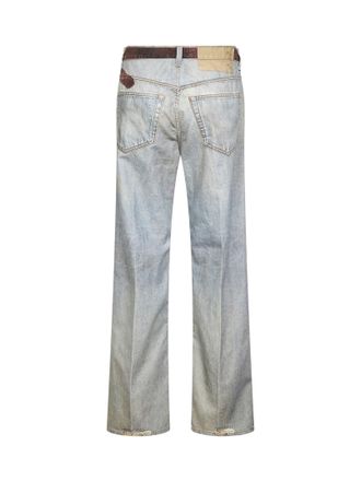 Haikure Womens Boyfriend Jeans Bonnie Beige Cotton