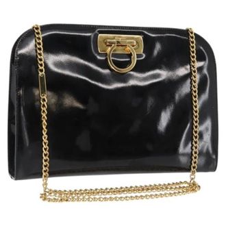 Ferragamo Pre-owned Schultertasche aus beschichtetem Canvas - - Pre-owned - Damen - Schwarzk - ONE SIZE