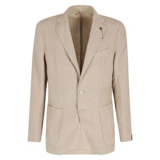 Santaniello Ruched Blazer - - Jackets - Herren - Braun - 3XL