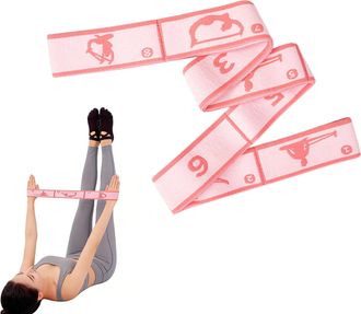 Generico Stretchb&auml;nder f&uuml;r &Uuml;bungen | 8 elastische Segmente f&uuml;r Fitness - Widerstandsband | Flexibilit&auml;t f&uuml;r Frauen beim Yoga, Stretching, Training, Tanz, Pilat