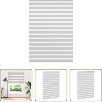 vidaXL vidaXL Stoffrollo - Doppelrollo Hellgrau 155x200 cm Stoffbreite 150,9 cm Polyester