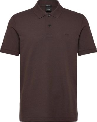 HUGO BOSS Homme, Tops, Brun, Taille: XL Polo en coton avec logo