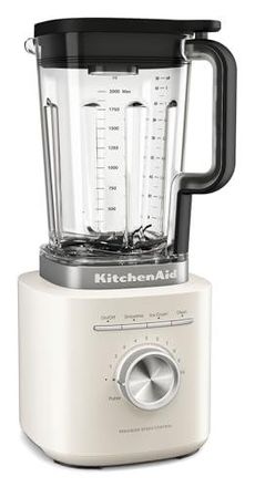 KitchenAid 5KSB2073EPL Pure Power Blender, Mixeur Puissant avec Bol 2L sans BPA, 10 Vitesses et Programmes Automatiques, Porcelain White