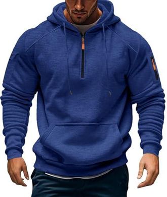 Generic Sweat &agrave; capuche uni l&eacute;ger pour homme - Manteau dhiver pour loisirs - Fitness - Jogging - Couleur assortie - Fermeture &eacute;clair - Manteau dhiver chaud - 