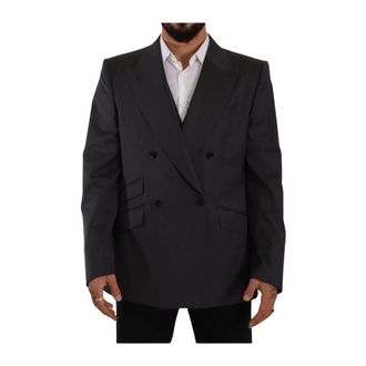 Dolce & Gabbana Blazer Sicilia &agrave; double boutonnage - Homme - Vestes - Gris - Taille: 3XL