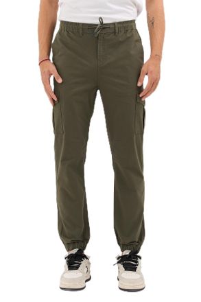 Comeor Cargohose Herren Stretch Relaxed Fit - Chino Hose Baumwolle M&auml;nner Cargo Outdoorhosen, Wanderhose, Baggy Freizeit mit 6 Taschen & Kordelzug (Khaki, XX