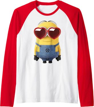 MINIONS Minions Valentines Day Dave Heart Glasses Raglan