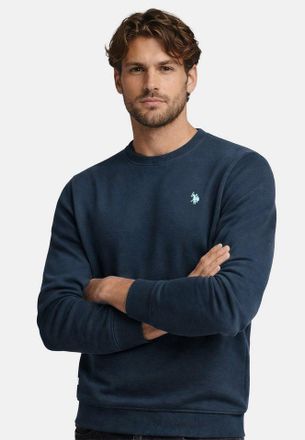 U.S.Polo Association Sweatshirt USRexx Herren Pullover mit Rundhalsausschnitt aus Baumwolle Klassisches Sweatshirt mit Rippb&uuml;ndchen und Logostickerei