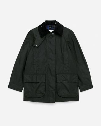 Arket Und Barbour Gewachste Baumwolljacke -Gr&uuml;n