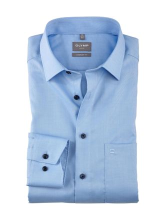 Olymp Herren Oberhemd Langarm Luxor,Einfarbig,Comfort fit,New Kent,bleu 11,48