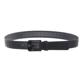 Baldinini Homme, Accessoires, Noir, Taille: 100 CM Perforated Tumbled Leather Belt