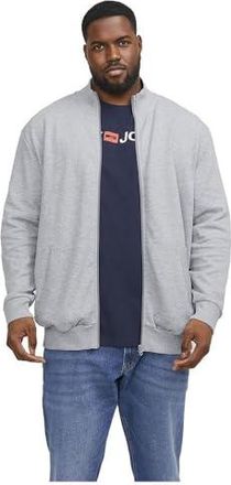 Jack & Jones Jack & Jones Paulos Sweat Zip PLS Maillot de survêtement, Gris Clair mélangé, 3XL Homme