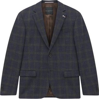 Bugatti Blazer classique &agrave; carreaux - Homme - Costumes - Bleu - Taille: 3XL