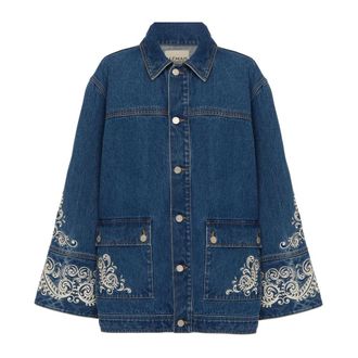 Alemais Femme, Blouses et Chemises, Bleu, Taille: 40 FR Veste en jean en coton indigo