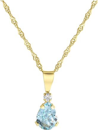 Fascination by Ellen K Halskette 375 Gold mit Blautopas (beh.) und Zirkonia wei&szlig;