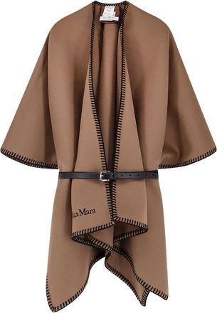 Max Mara Femme, Vestes, Brun, Taille: ONE Size Wool Cape