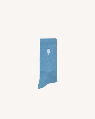 Faguo Chaussettes bleu moyen coton