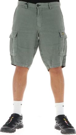 Lyle & Scott Homme, Shorts, Vert, Taille: W31 Pantalon en lin