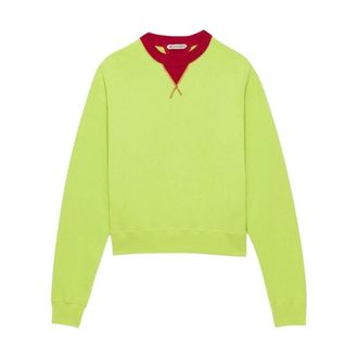 J.W.Anderson Sweatshirt mit Kontrastkragen - - Sweatshirts & Hoodies - Damen - Gr&uuml;n - S