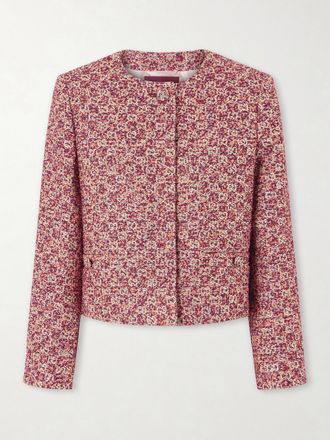 Gucci Jacke Aus Metallic-tweed - Pink