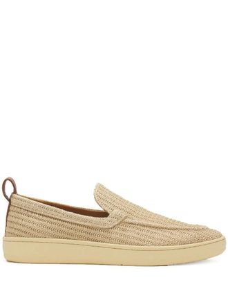 Lanvin Loafer - Woven Texture Loafers - Gr. 40 (EU) - in Beige - f&uuml;r Damen