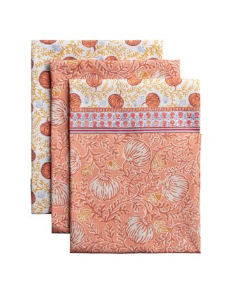 Maison d'Hermine Maison dHermine Küchenhandtücher 3er-Set 100% Baumwolle 70 cm x 50 cm Wiederverwendbare Geschirrtücher aus Stoff saugfähig mit Aufhängeschlaufe Küche 