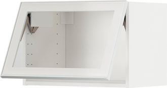IKEA METOD Wandschrank horiz. m Vitrinentür