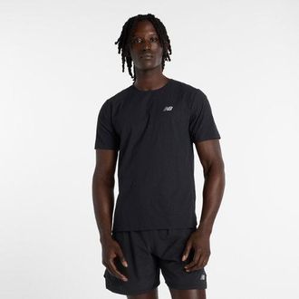 New Balance Homme Race Day Ultra Light T-Shirt en Noir/Gris, Polytiss&eacute;, Taille XS