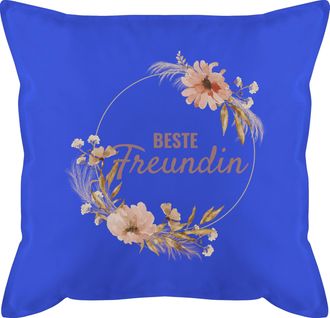 Shirtracer Kissen 50x50 - Beste Freundin Best Friend - 50 x 50 cm - Blau - f&uuml;r Geschenk Freundinnen BFF zierkissen Geburtstag Geschenke Freundschaft Boho mit f&uuml;l