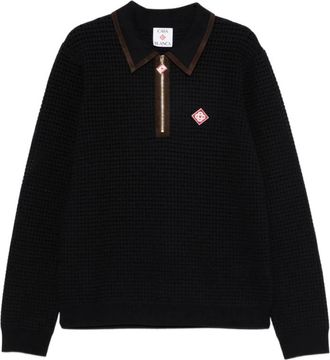 Casablanca Homme, Tops, Noir, Taille: L SweaT-shirt Polo