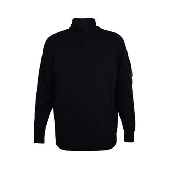 C.P. Company Sea Island Half-Zip Lens Strick - - Knitwear - Herren - Schwarzk - 2XL
