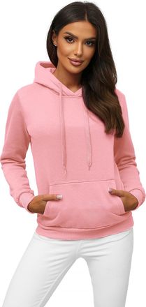 OZONEE Damen Kapuzenpullover Sweatjacke Sweatshirt Farbvarianten Kapuzenjacke Kapuzenpulli Kapuze Langarm Hoodie Sport Style Casual Fitness Training Basic 77