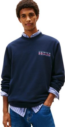 Tommy Jeans Herren TJM Reg Entry DNA Play Crew EXT Dm0Dm22377 Pullover-Sweatshirt, Blue (Dark Night Navy), M