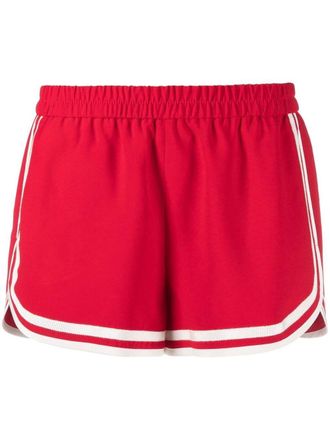 Red Valentino Shorts mit Streifen - Rot