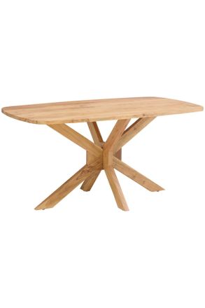 MID.YOU Mid.you Esstisch, Akazie, Holz, Metall, Akazie, massiv, oval, Sternfu&szlig;, 85x76x160 cm, Fsc, Esszimmer, Tische, Esstische, Esstische oval