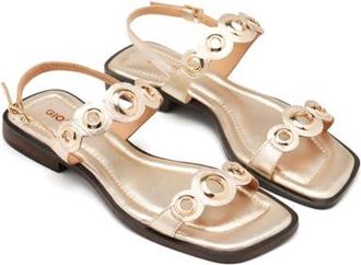 Gioseppo Femme Siren Sandale Plate, Platine, 37 EU