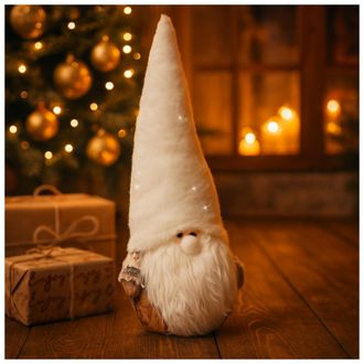 Com-Four Weihnachts-Wichtel f&uuml;r die Weihnachtsdeko - skandinavische Figur als Dekoartikel - schwedischer Gnom-Aufsteller als Tischdeko - Sammlerfigur - Santa C