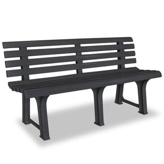vidaXL Vidaxl - Banc de jardin 145,5 cm plastique anthracite