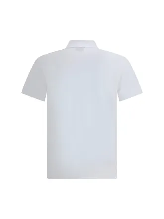 Fendi Mens Cotton Polo Bianco Shirts T-shirts And Polos