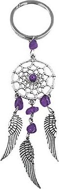 Generic Porte-clés pour travaux manuels, attrape-rêves, porte-clés en flocons naturels avec plumes, mini aile, attrape-rêves pour sacs, décoration de maison, 