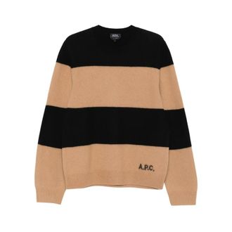 A.P.C. A.p.c., Homme, Pulls, Multicolore, Taille: XL Pull à col rond à rayures