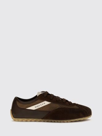 Alexander McQueen McQueen Zweifarbige Boxe Sneakers aus Leder und Veloursleder mit Gummisohle