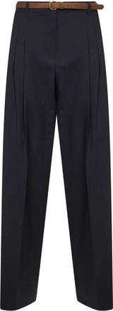 Max Mara Femme, Pantalons, Bleu, Taille: 40 FR Wide Pantalons