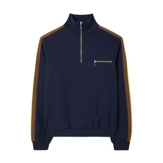 Tory Burch Side-Stripe Detail Sweatshirt - - Sweatshirts & Hoodies - Damen - Blau - S
