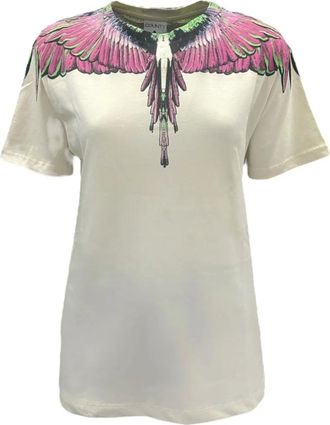 Marcelo Burlon Femme, Tops, Beige, Taille: 42 FR T-Chemises