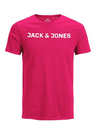Jack & Jones Herren JJECORP Old Logo Tee SS O-Neck, Kurzarm T-Shirt, Rundhals, Fuchsia Rose, XXXL