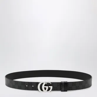 Gucci Wendeg&uuml;rtel Cut GG Marmont aus Stoff/Leder, schwarz