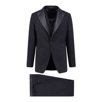 Tagliatore Jungwoll-Smoking mit Weste - - Suits - Herren - Blau - 3XL