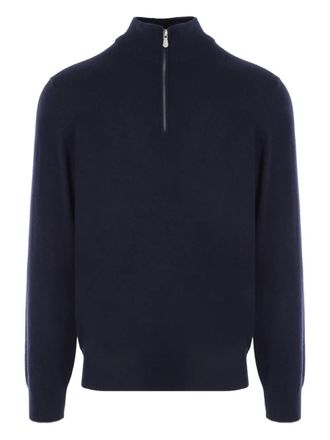 Brunello Cucinelli cardigan zippé en cachemire - Bleu